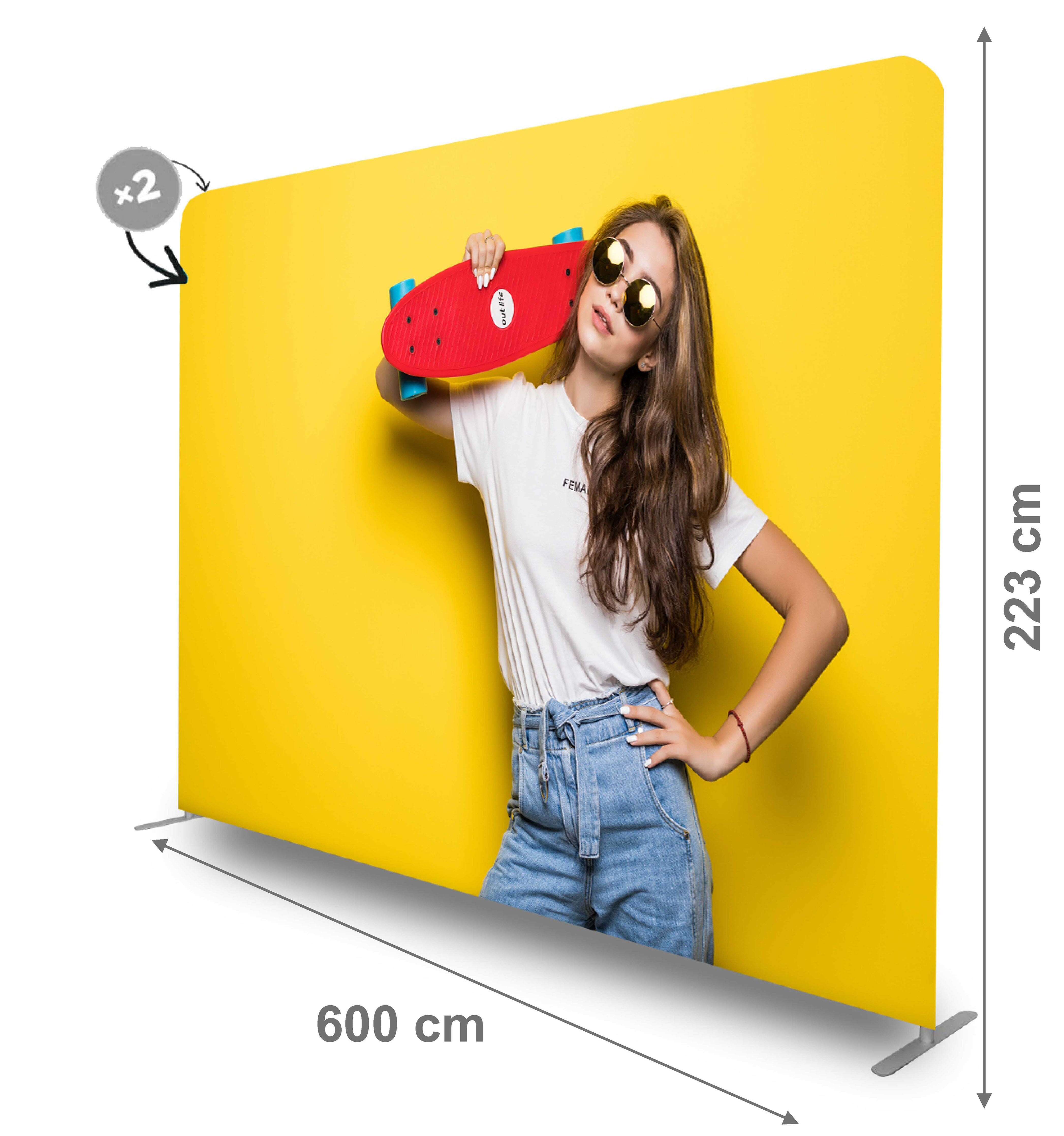 POP UP Textil Drept 6.0 m – Spider Textil by printcenter.ro